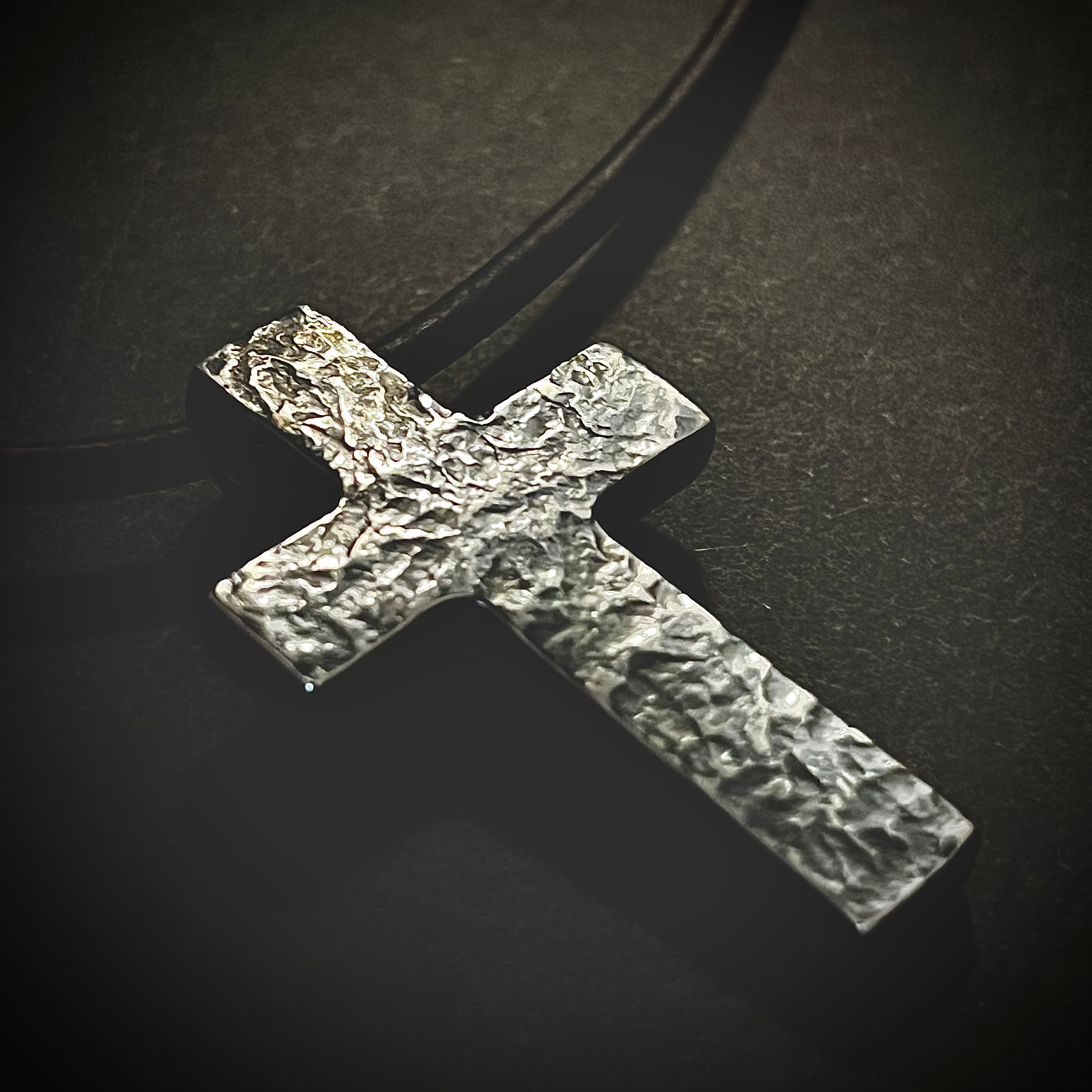 999+ Pure Silver CROSS PENDANT Hammered Finish. Made in America. hand ...